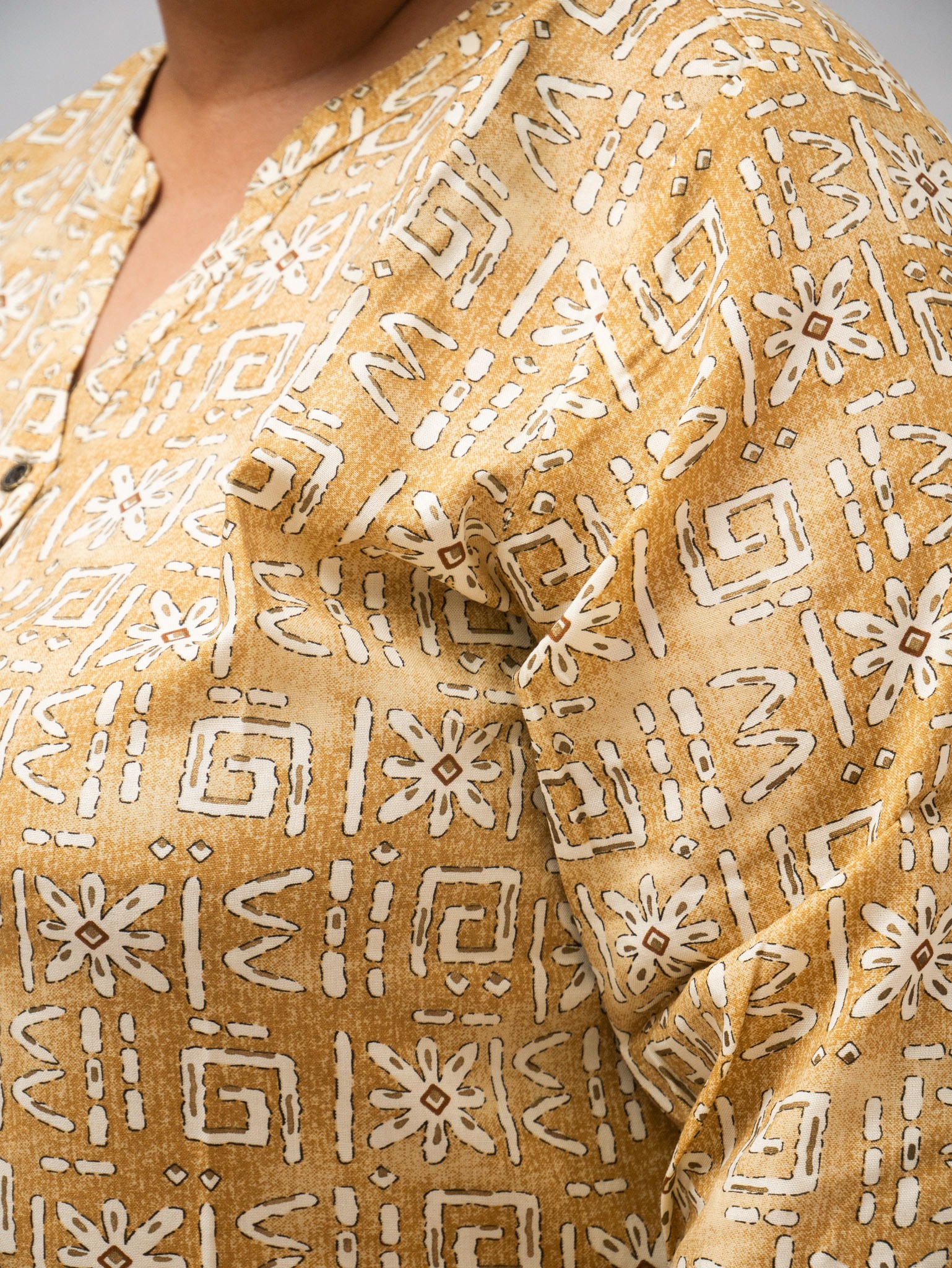 Plus Size Amber Bloom Cotton Tunic 4XL